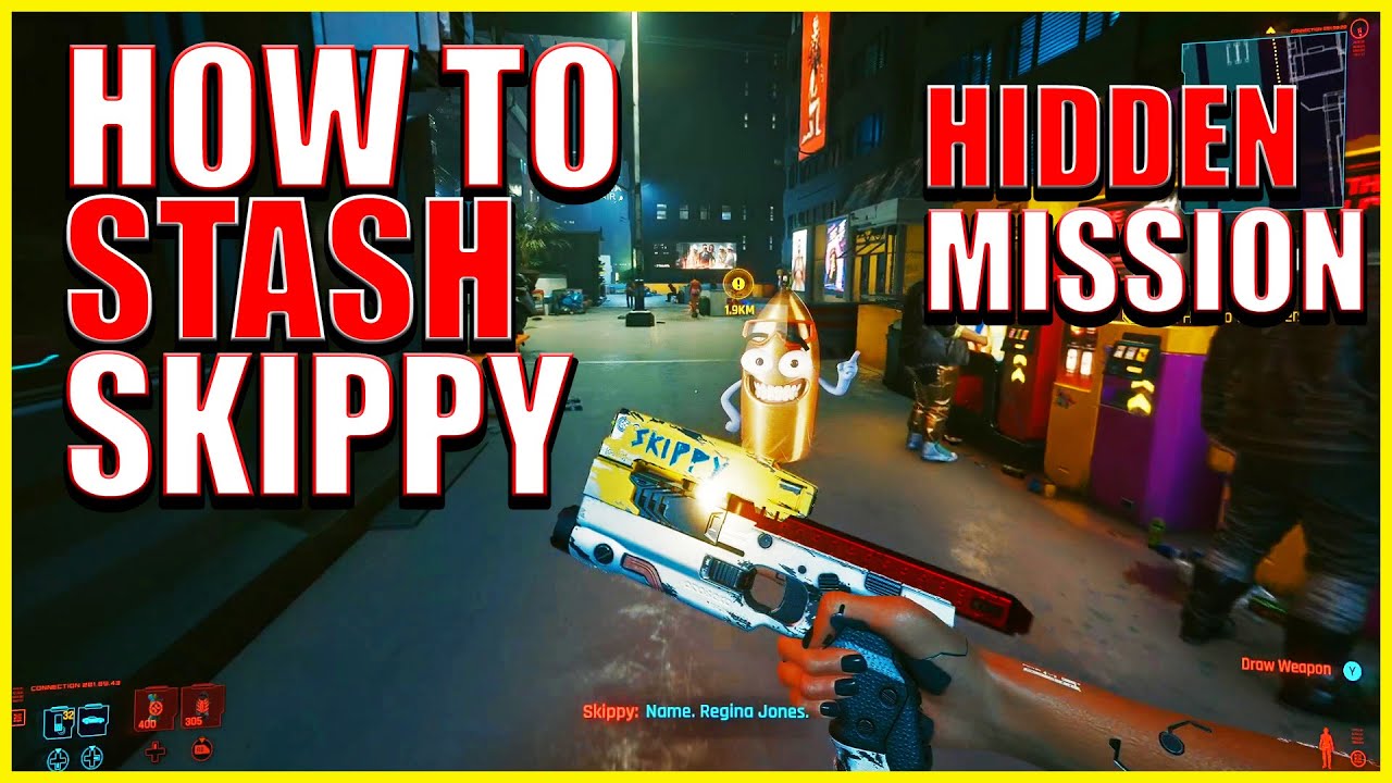 How to Stash Skippy Cyberpunk 2077-Hidden Mission-All Wall Stash ...