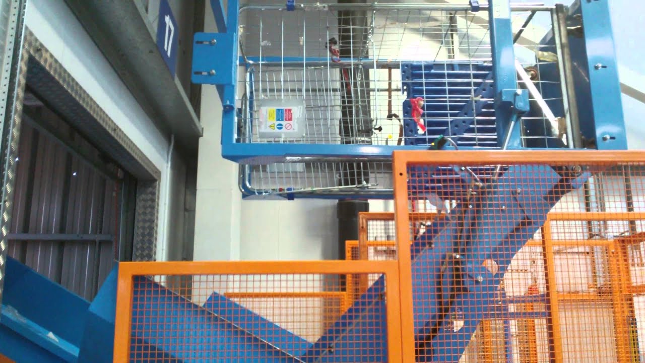 Automatic roll cage emptying - supermarket food waste - YouTube