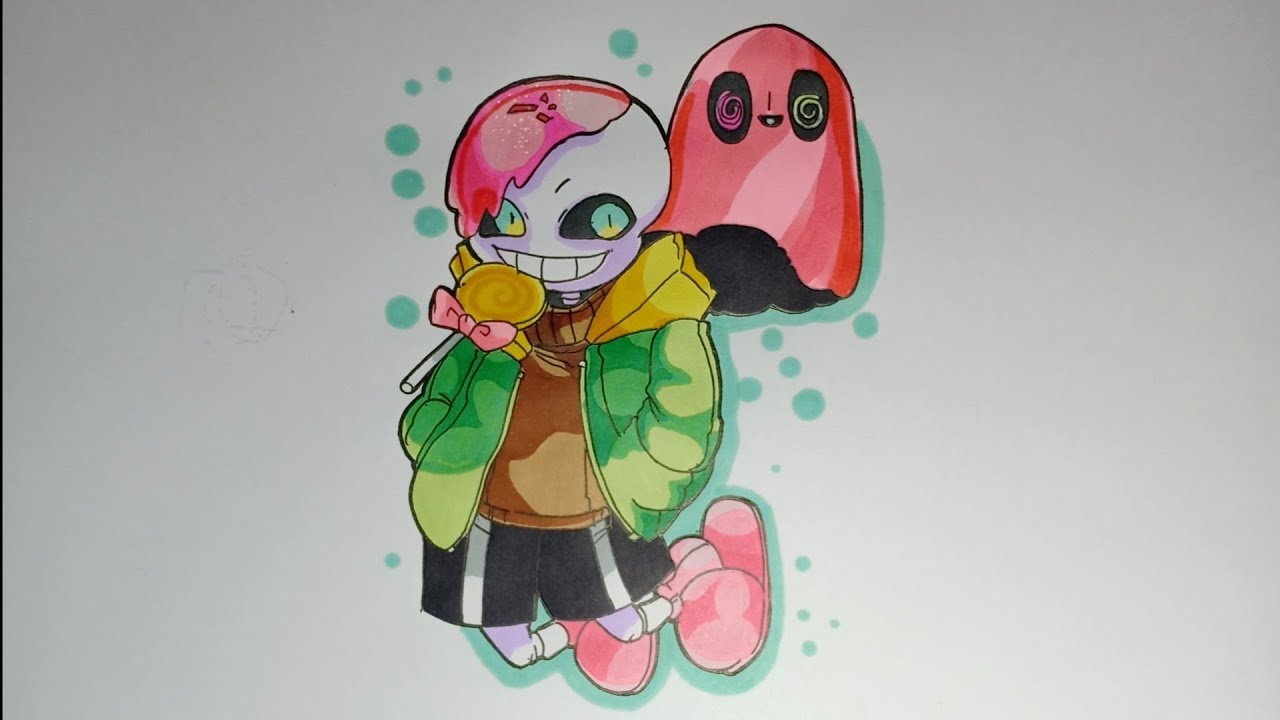 How To Draw Candytale Sans Cách Vẽ Candy Sans Đẹp Đầy Màu Sắc - YouTube