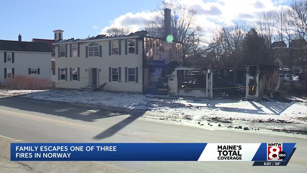 Norway family left homeless following house fire - YouTube