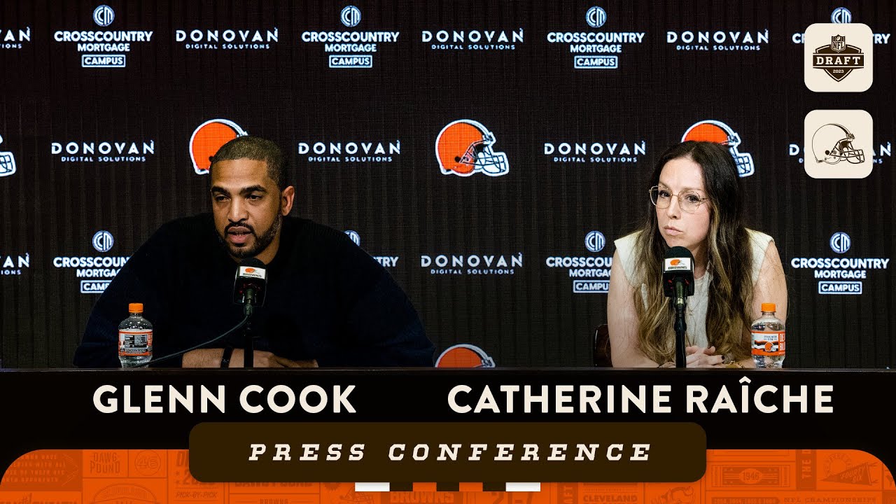 Glenn Cook & Catherine Raiche NFL Draft Press Conference for WR Cedric ...