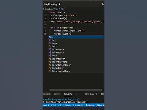 Can You Really Draw This Amazing Pattern in One Mint Using Python Turtle?? 😎 | # Python Shorts ...