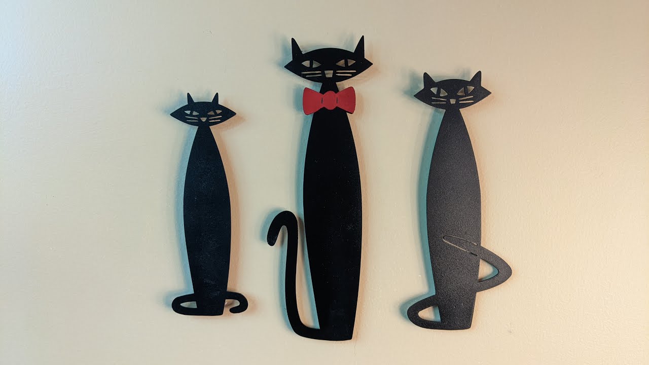 Atomic Kitty Mid-Century Modern Cat Art Short Product Video - YouTube