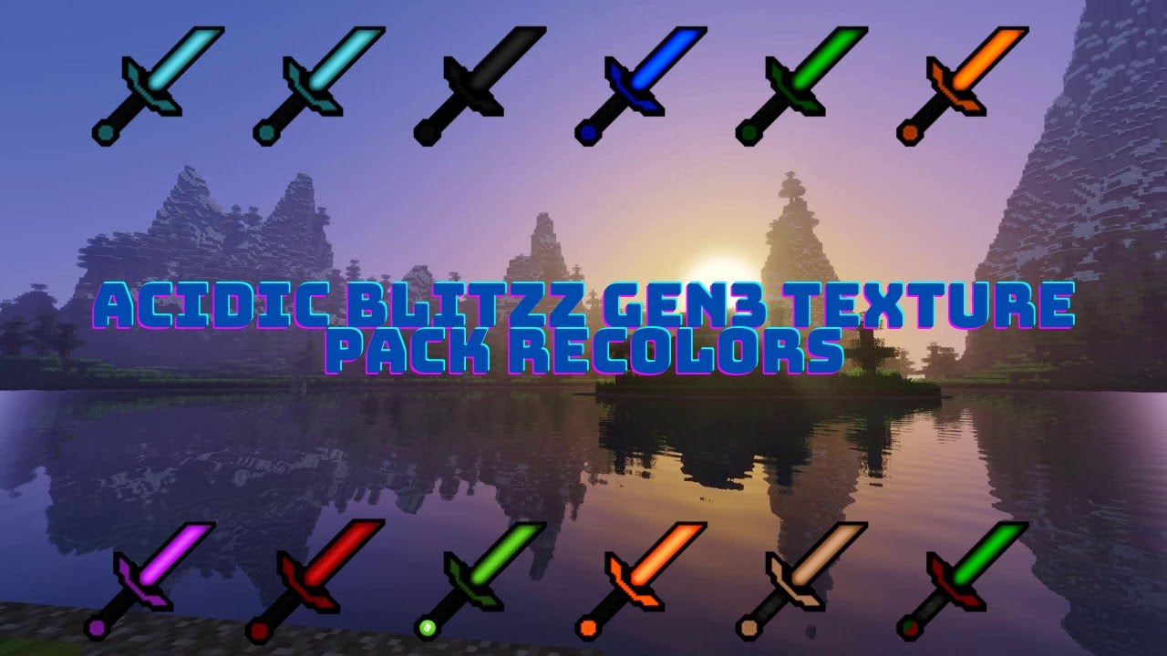 (OUTDATED) Acidic Blitzz Gen3 texture pack recolors MCPE - YouTube