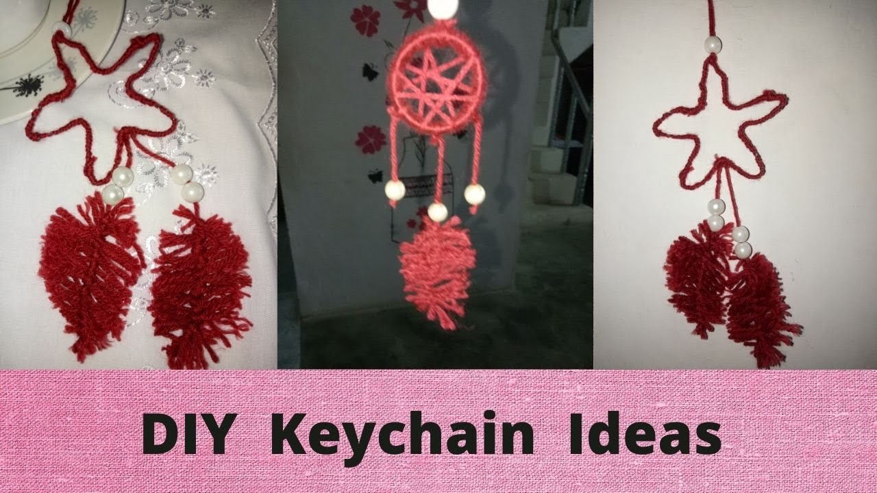 5 DIY Cute & Easy Keychains/ How to make Keyrings at home/ Best out of ...