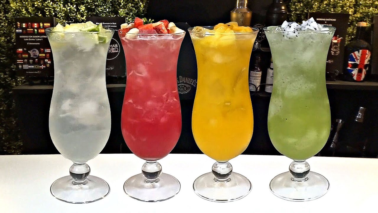 4 LIMONADAS originales y fáciles 🍹 con RON - YouTube