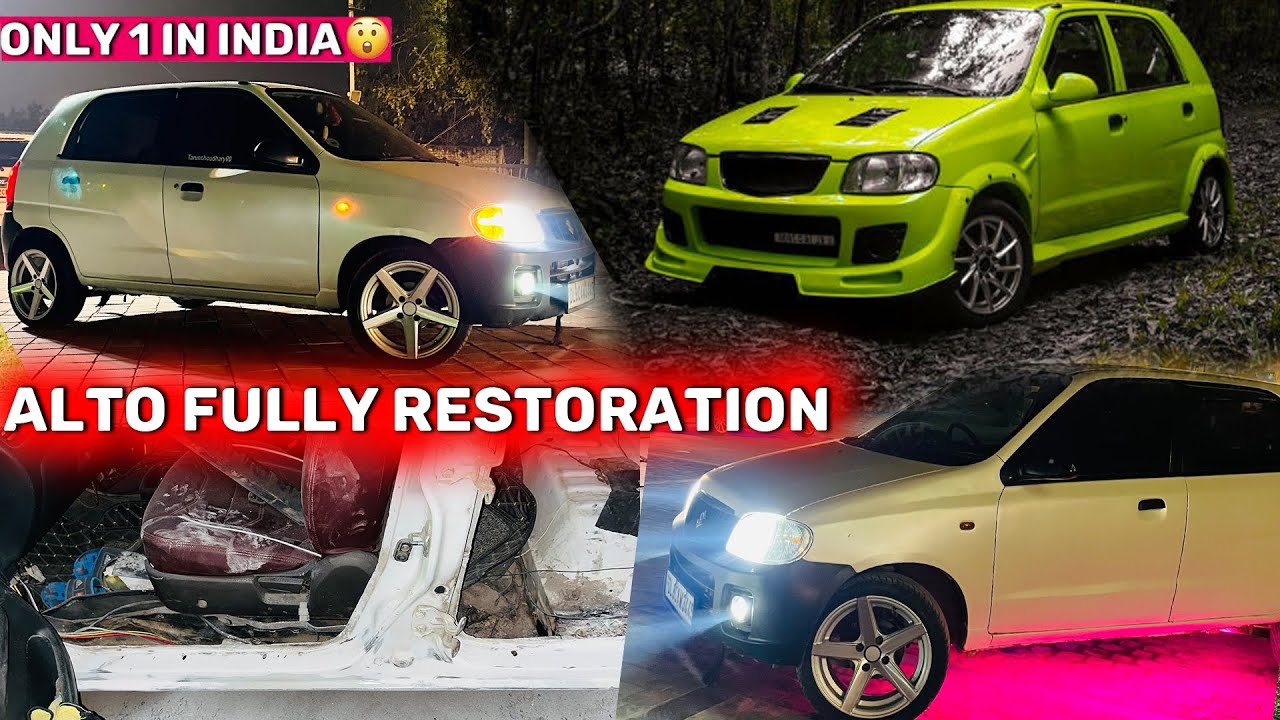 Alto Full Restoration 😱 Part 1 || Modified Alto || 15inch Alloy Wheels ...