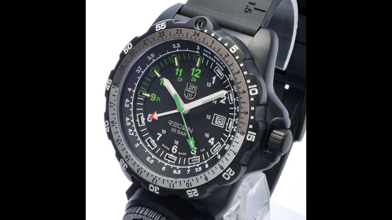 LUMINOX L-8831KM RECON NAV SPC MENS WATCH COMPASS BLACK RUBBER REVIEW ...