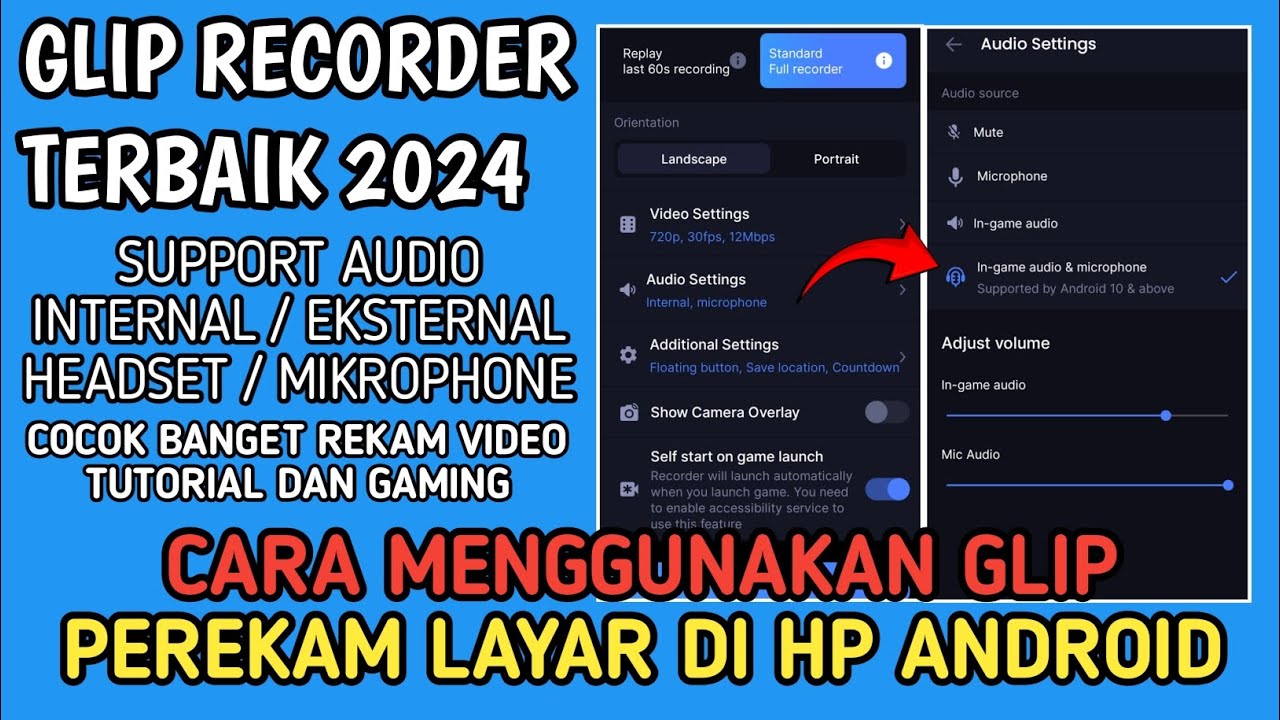 CARA MENGGUNAKAN GLIP APLIKASI PEREKAM LAYAR DI HP ANDROID - YouTube