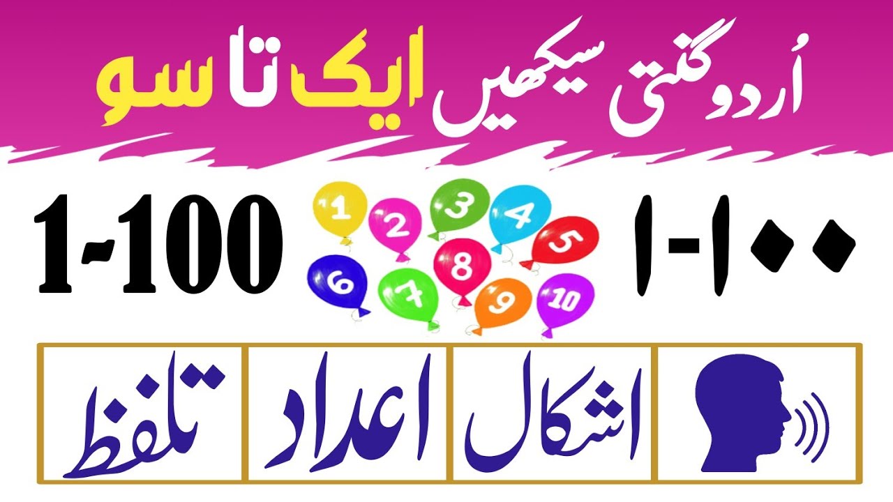 Counting 1 to 100 With Objects | Learn Urdu Counting | Urdu Ginti ...