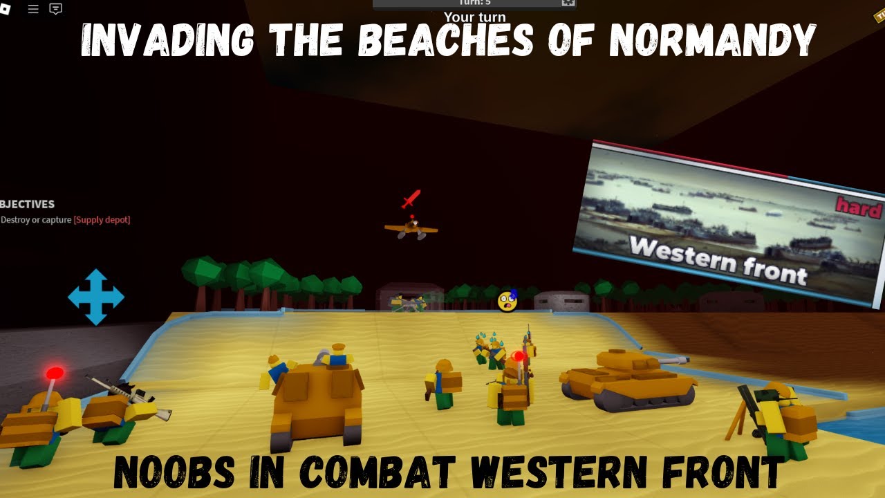 I play the noobs in combat Western front’s beach landing - YouTube