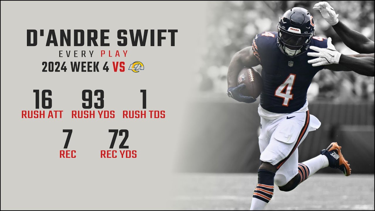D'Andre Swift Week 4 Replay: Every Run, Target, and Catch vs Los ...