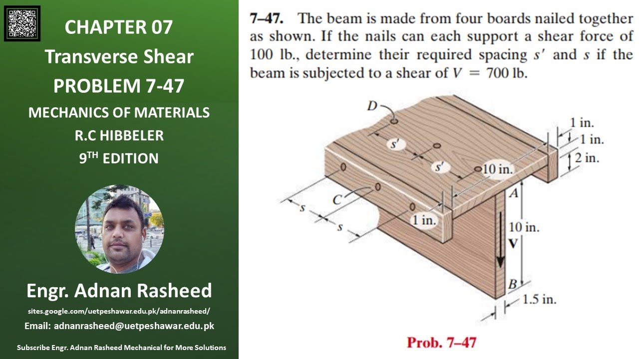 7-47 Determine required spacing s' and s if beam is subject to shear ...