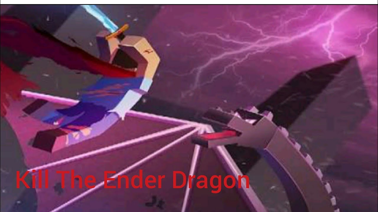 Kill The Ender Dragon Minecraft Steve Plays Minecraft Youtube