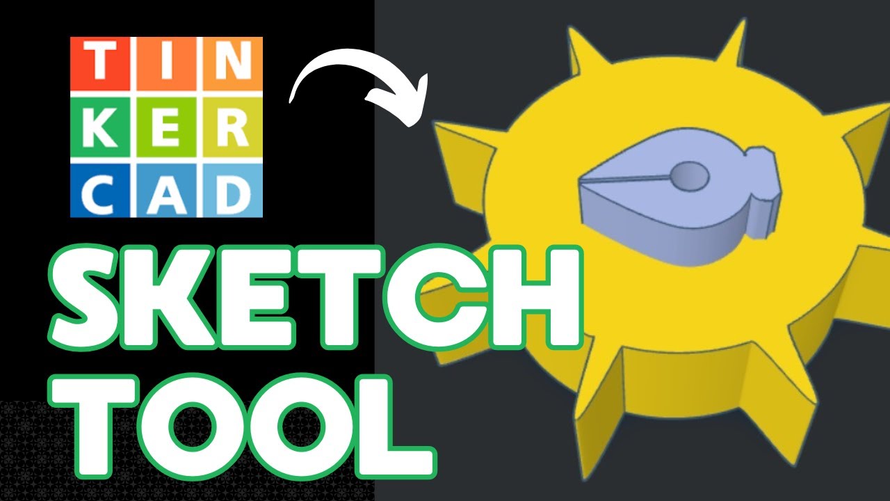 New Tinkercad Tool Use Sketch To Make A Shape Like Sun Youtube