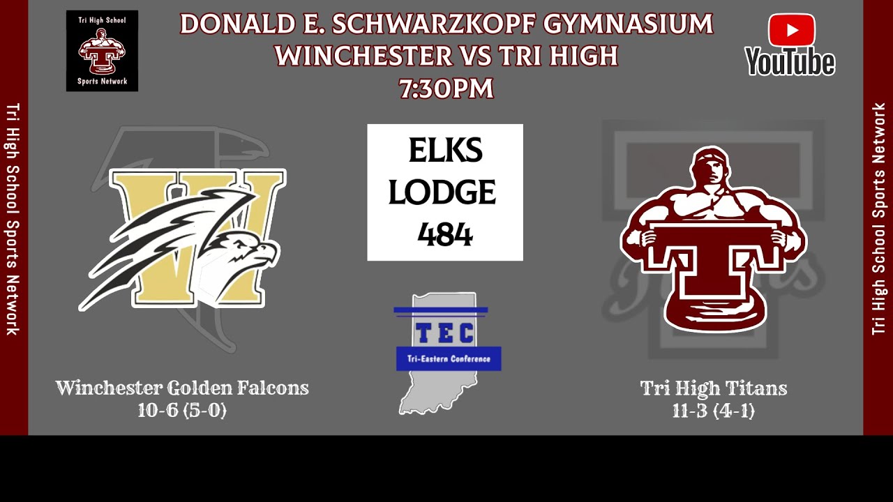 Boys Varsity Basketball Winchester Golden Falcons VS Tri High Titans ...