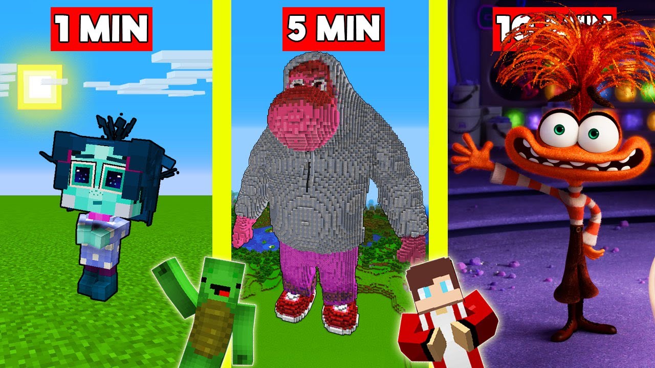 INSIDE OUT 2 EMOTIONS Build Battle In Minecraft - NOOB VS PRO CHALLENGE ...