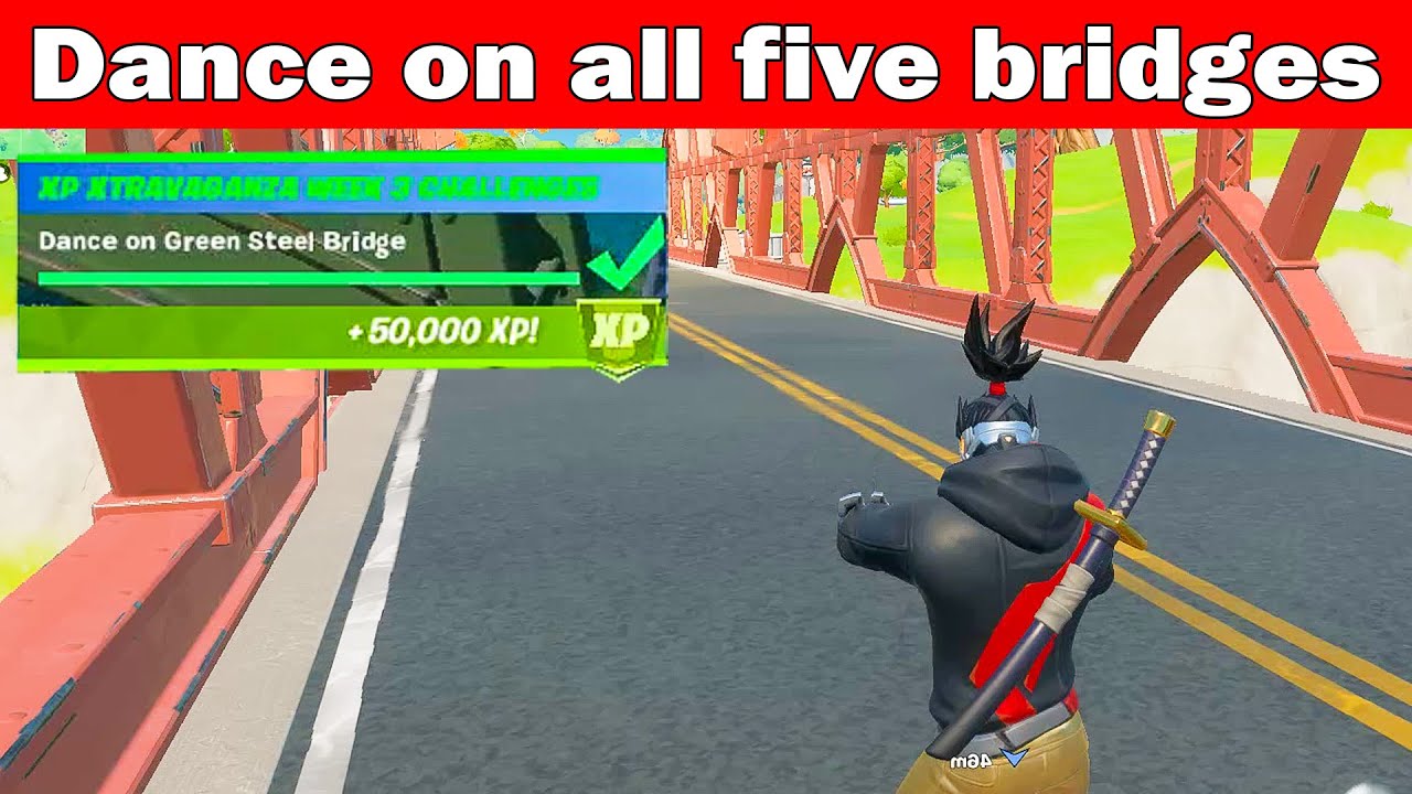 Dance On All Five Colored Bridges in a Single Match | Fortnite XP ...