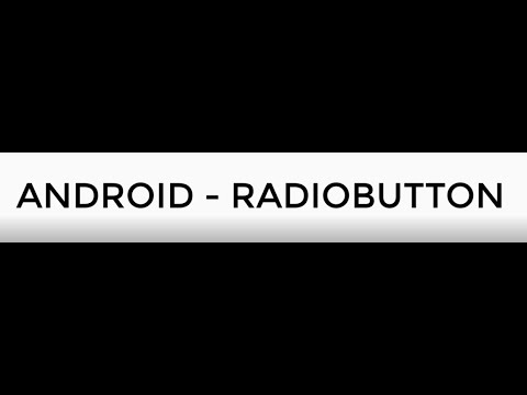 ANDROID - RADIOBUTTON TUTORIAL IN JAVA - YouTube