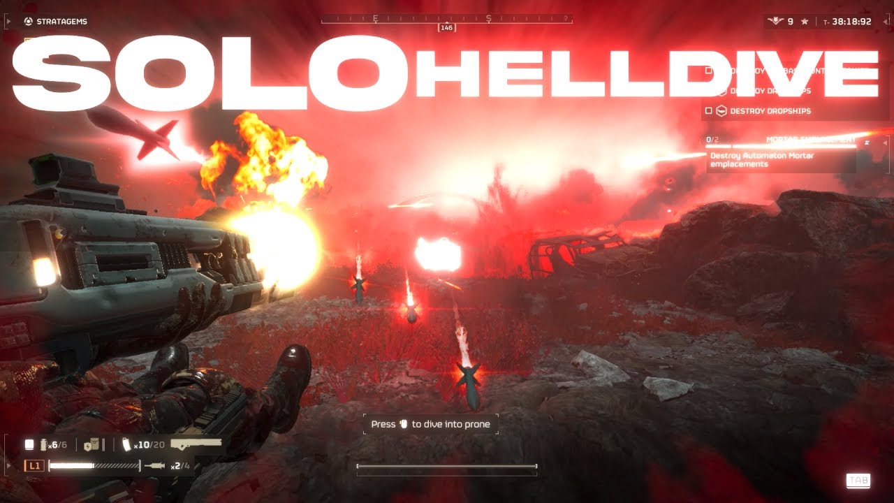 SOLO HELLDIVE MALEVELON CREEK (DIF9) - YouTube