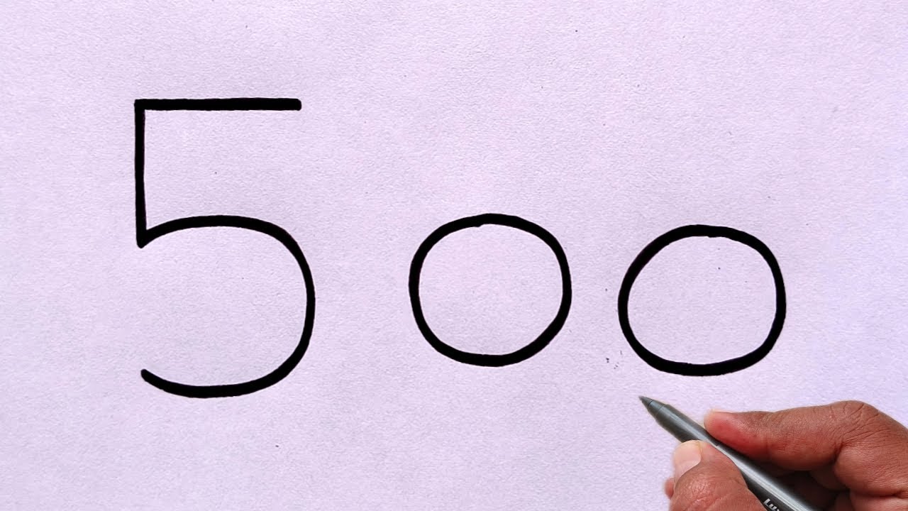 How to draw rabbit drawing from number 500 | kuch sikho - YouTube