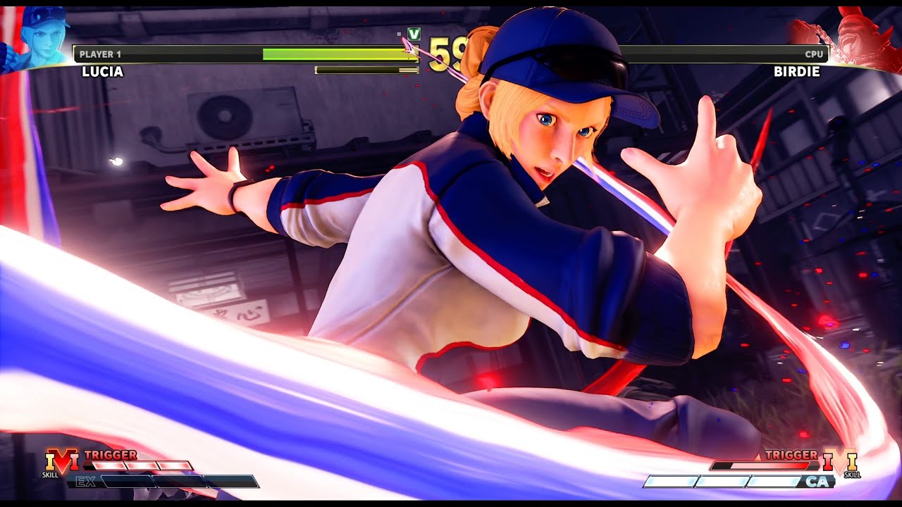 Street Fighter V: Champion Edition - Track Suit Lucia mod - YouTube