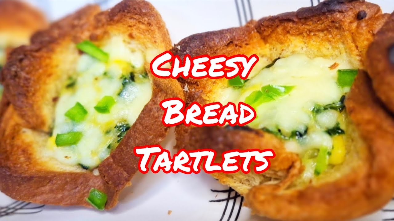 Cheesy Bread Tartlets with spinach and corn | After school snacks or ...