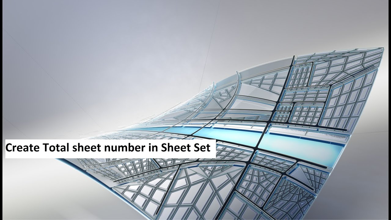 Create total sheet in sheet set - YouTube
