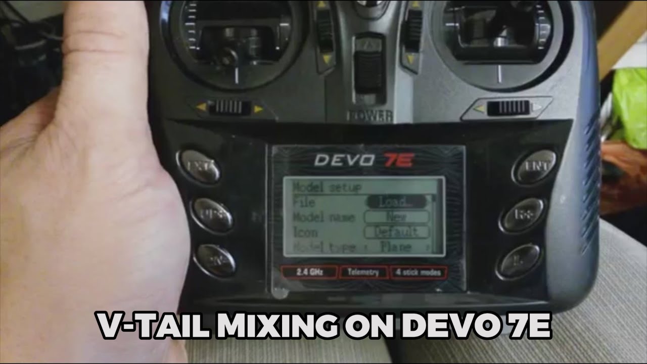 Mixing 2 Channels on the Walkera DEVO 7E (V-Tail) - YouTube