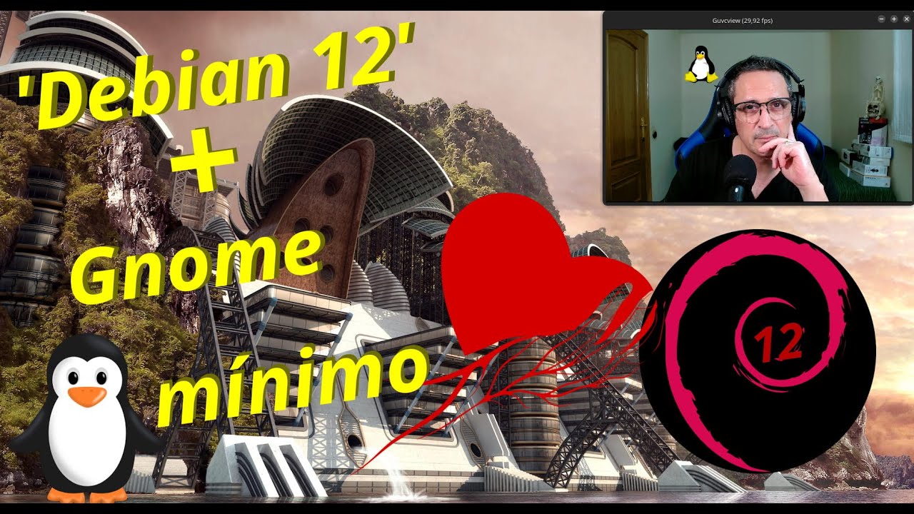 Instalación 'Debian 12' + escritorio 'Gnome' mínimo - YouTube