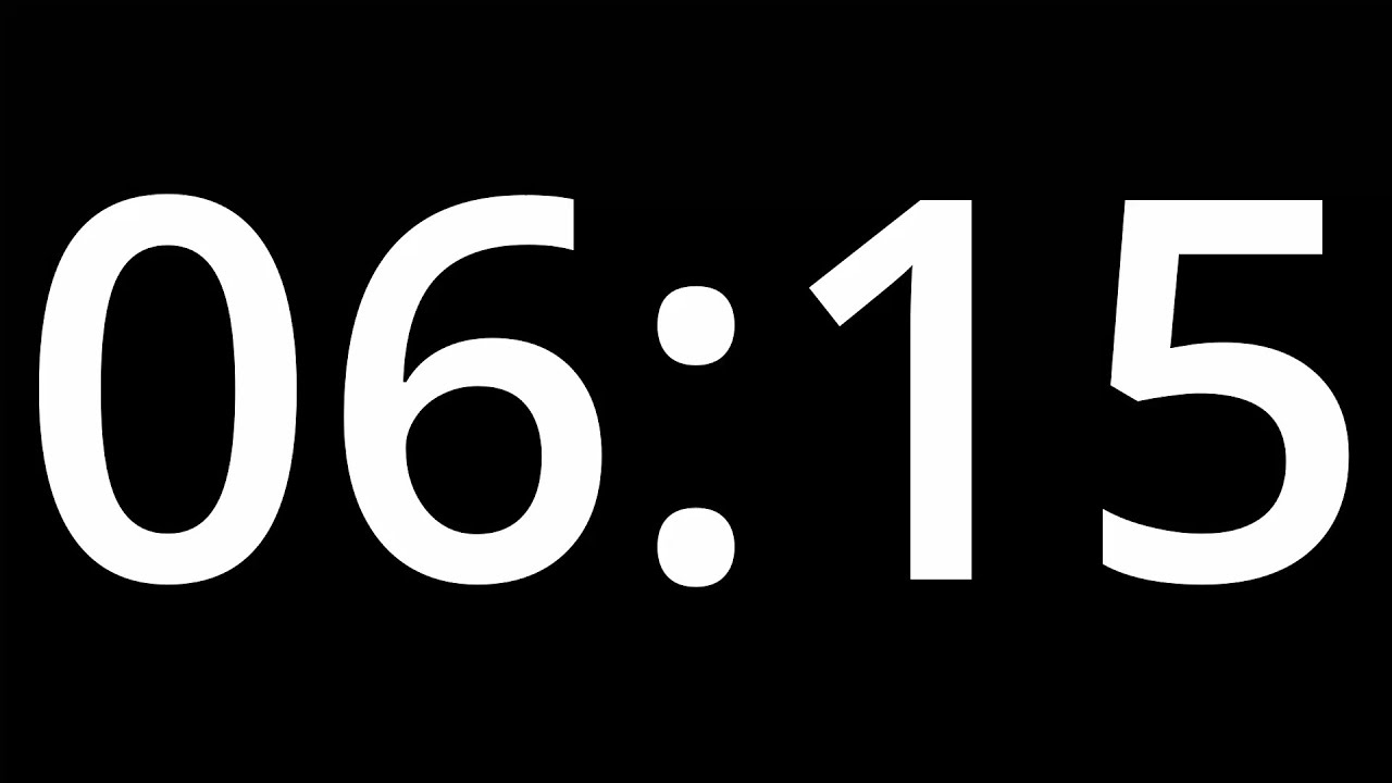 06 MINUTE 15 TIMER with alarm - 375 second COUNTDOWN Clock Alarm - YouTube