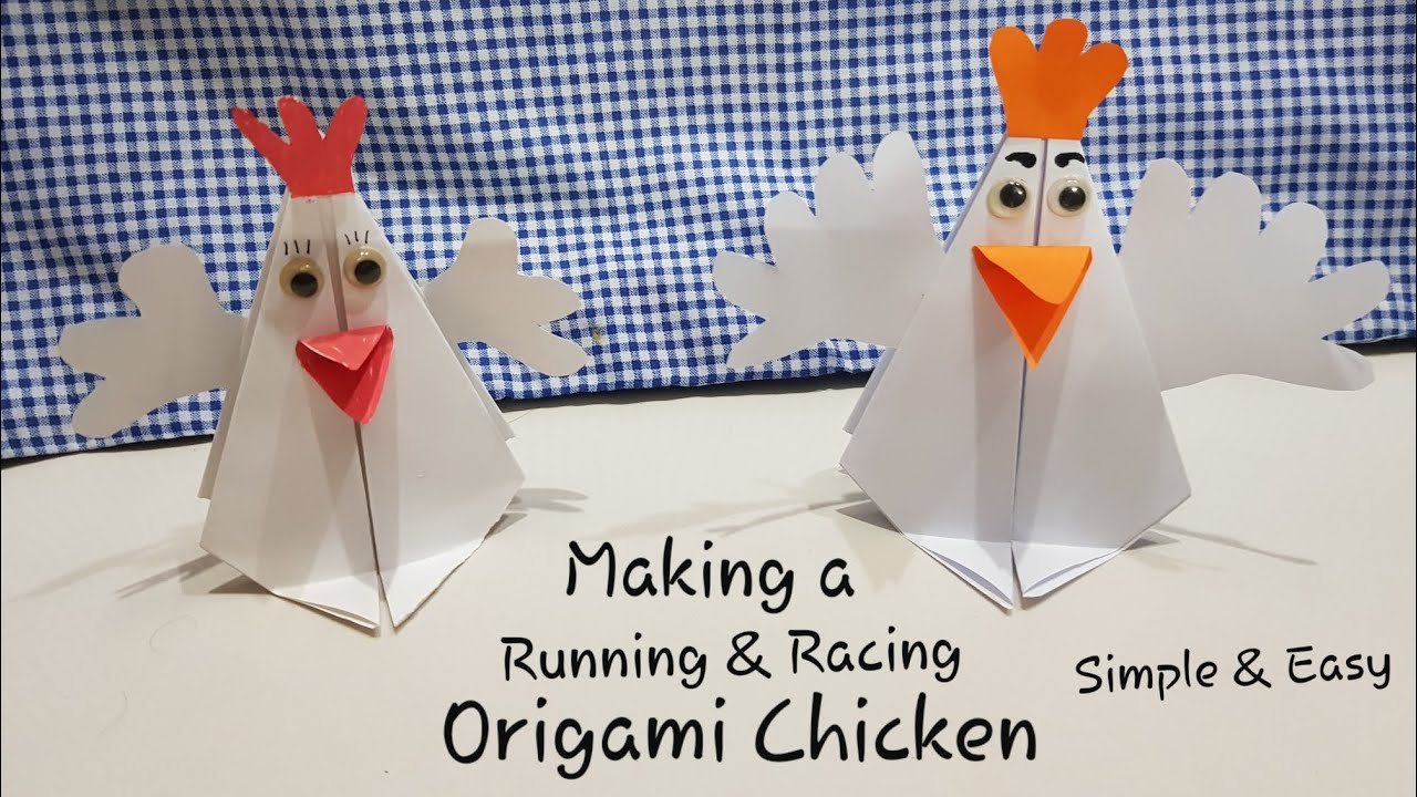 Running Origami Chicken | Paper bird games | DIY school Craft | Nusery ...
