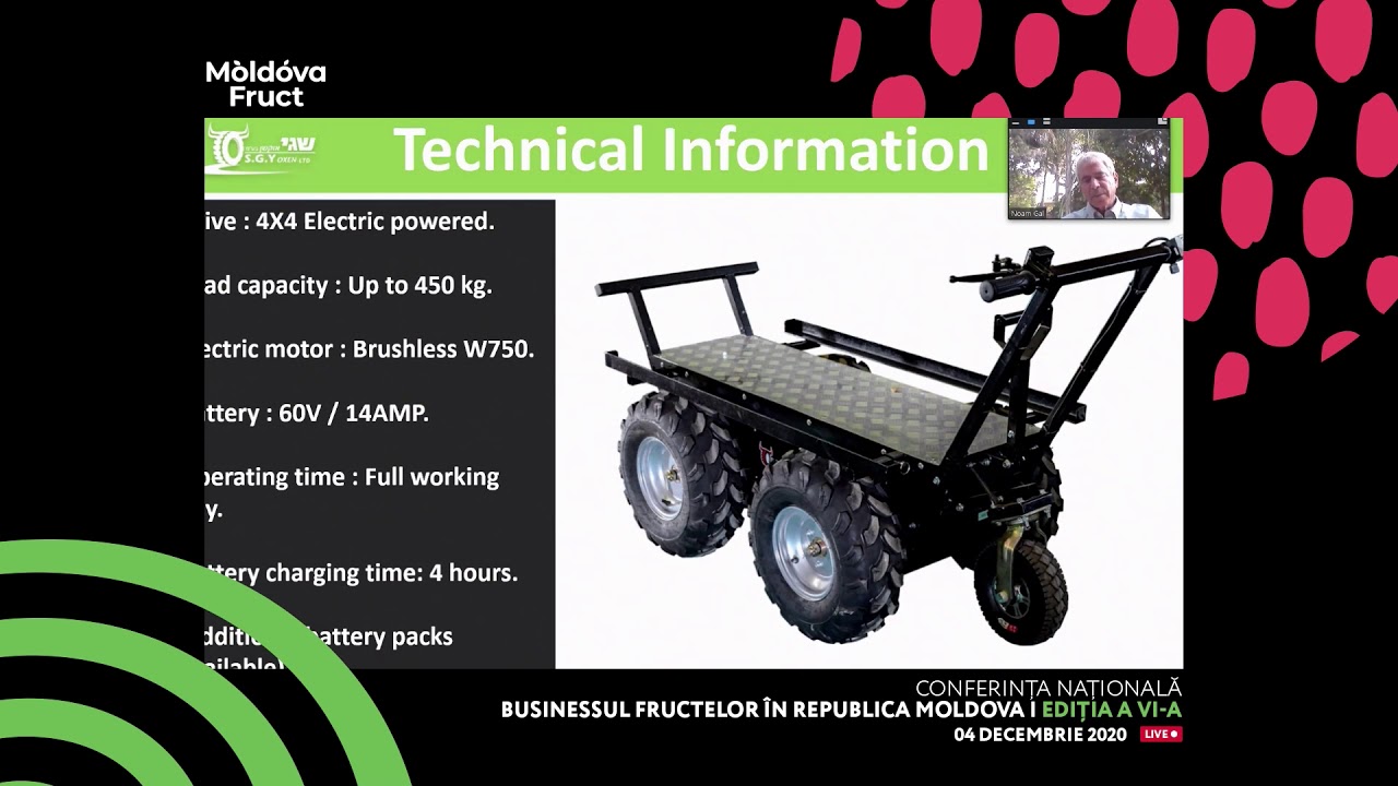 Noam Gal: Platforme de recoltat autopropulsate electrice - YouTube
