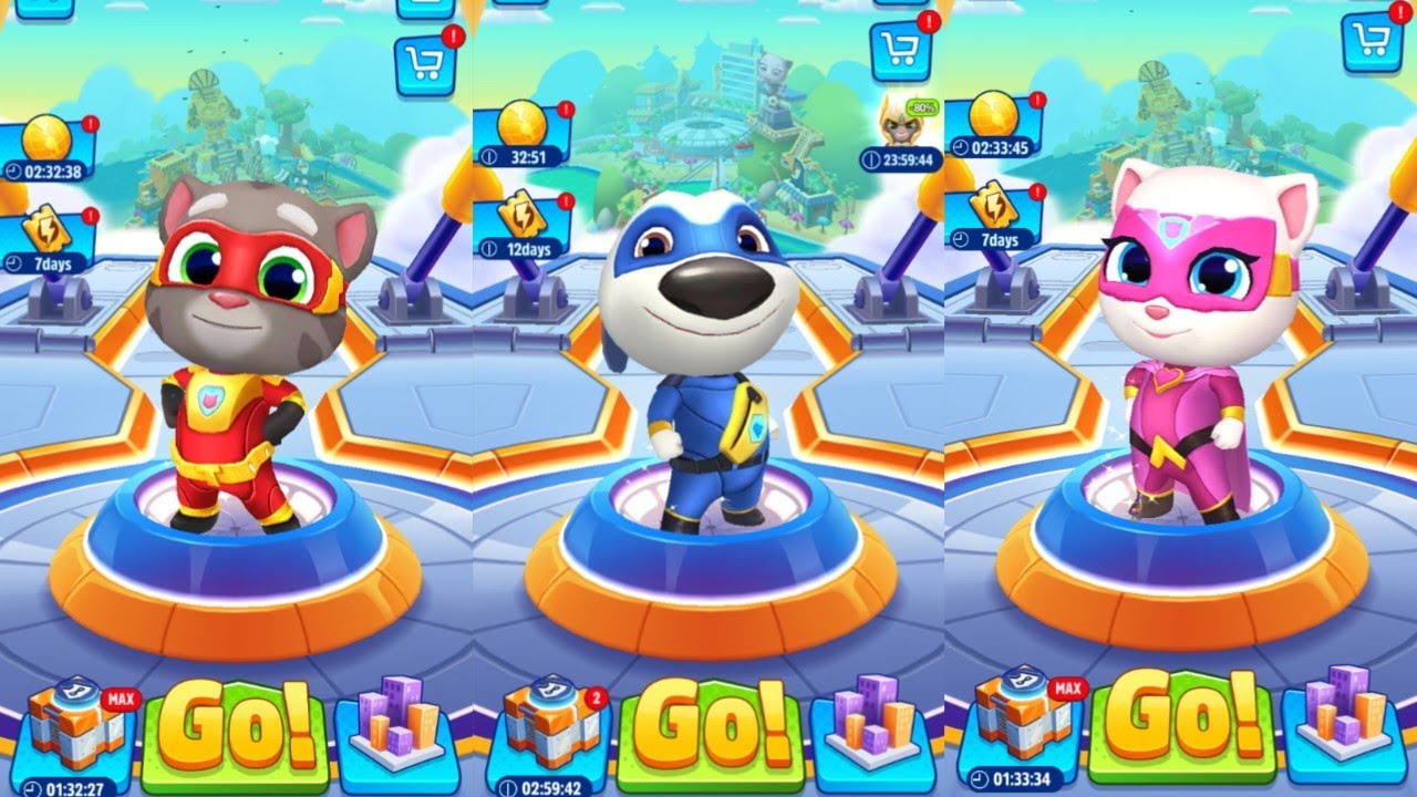Talking Tom Hero Dash - Talking Hank Flying Through the Air Gameplay P ...