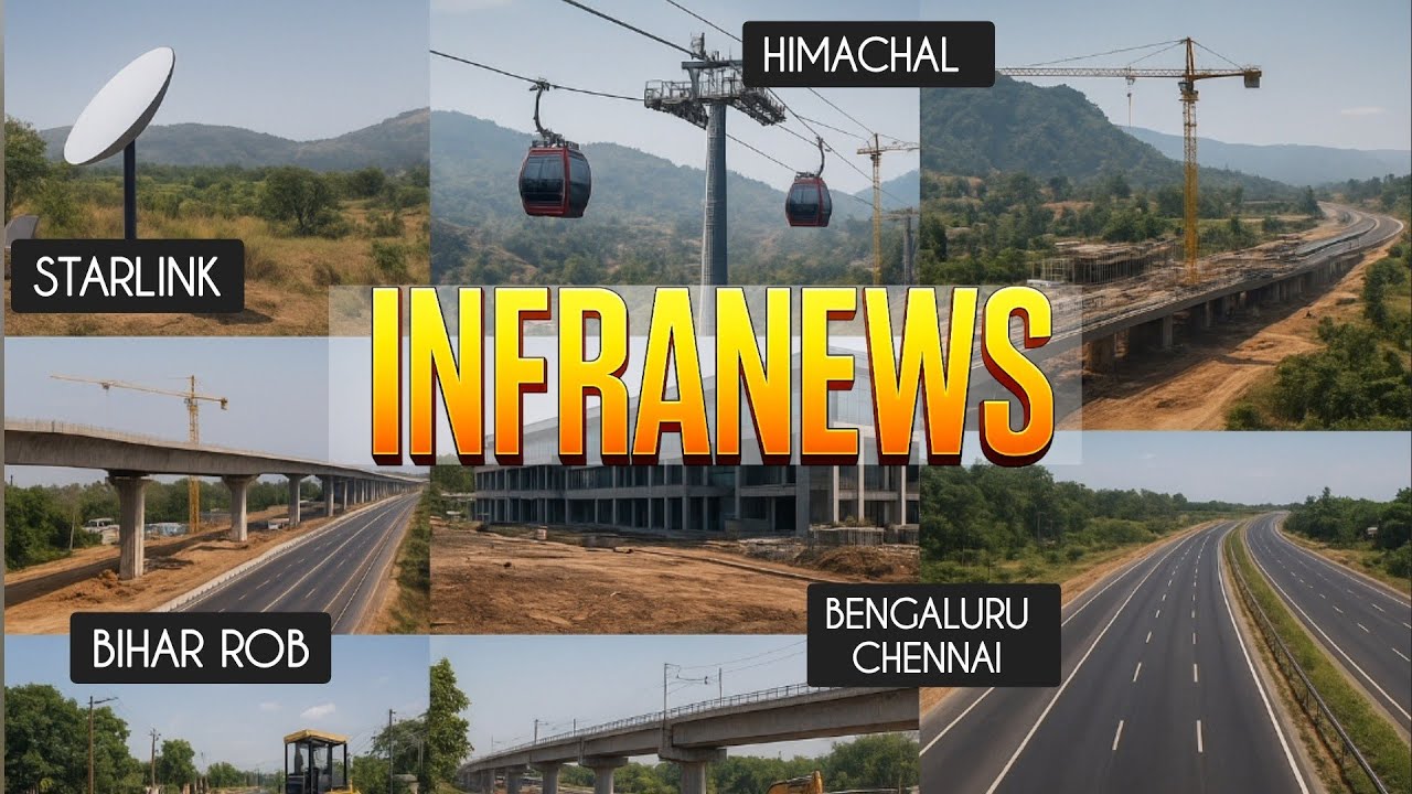 🚀 Infranews Today: Starlink, Ropeways , Madhurai Flyover & Expressways ...