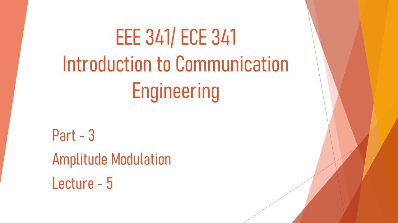 Introduction to Communication Engineering; Lecture 9 - YouTube