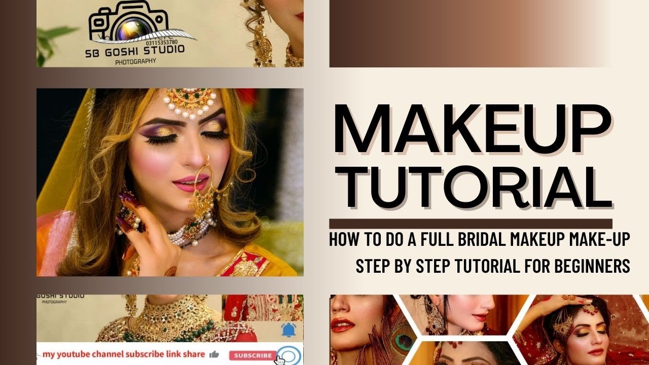 Step By Step Bridal Makeup Tutorial For Beginners (2024) Bridal Makeup ...