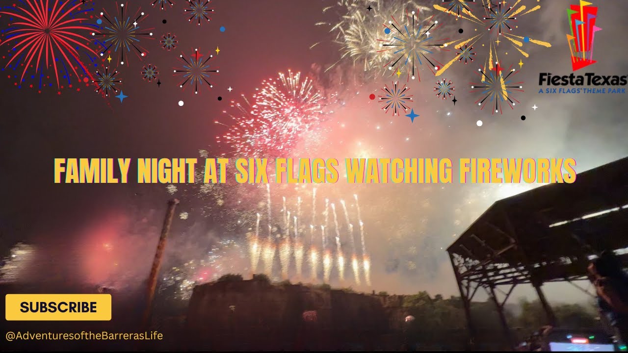Family Night at Six Flags Watching Fireworks 🎉 - YouTube