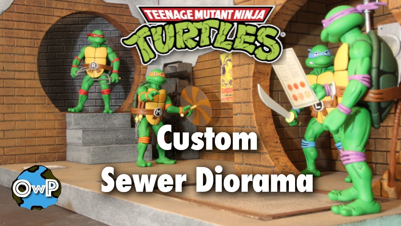 TMNT Sewer Custom Diorama for NECA Action Figures - YouTube