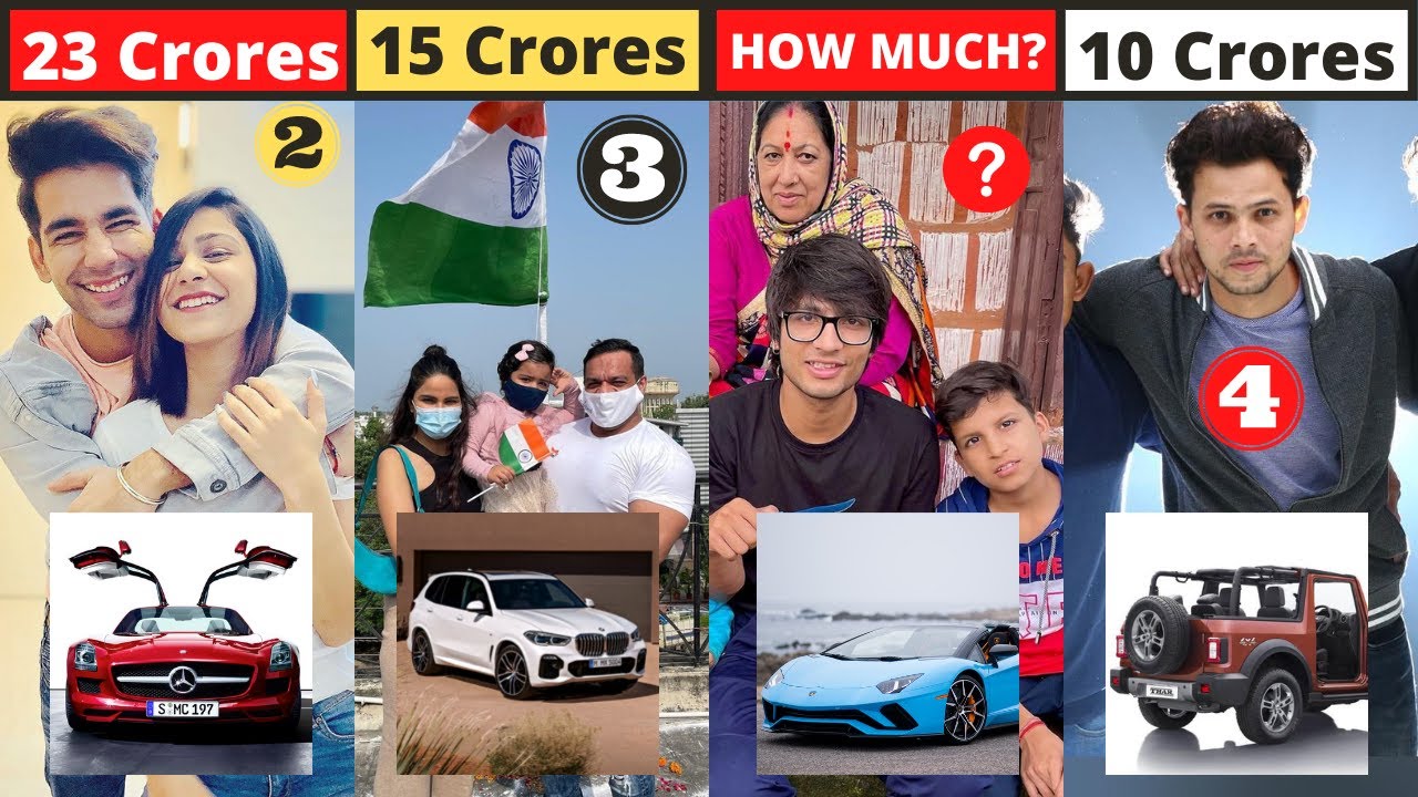 New List Of Top 10 Indian Vloggers Cars Collection, Income & Net Worth ...