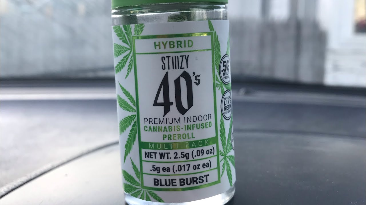 Stiiizy 40s Joints Blue Burst Review! 💯 - YouTube