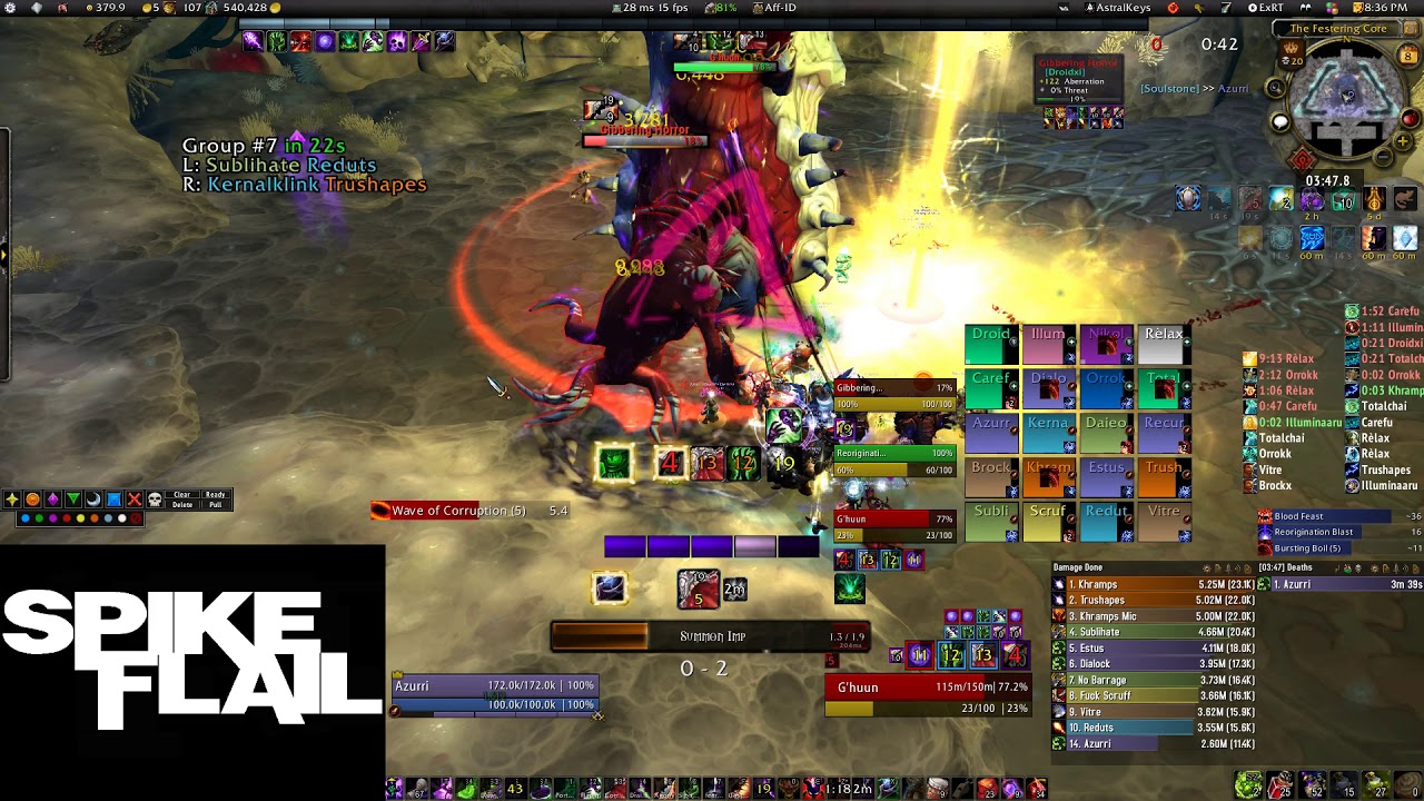 Spike Flail vs Mythic G'huun - Warlock RL POV - YouTube