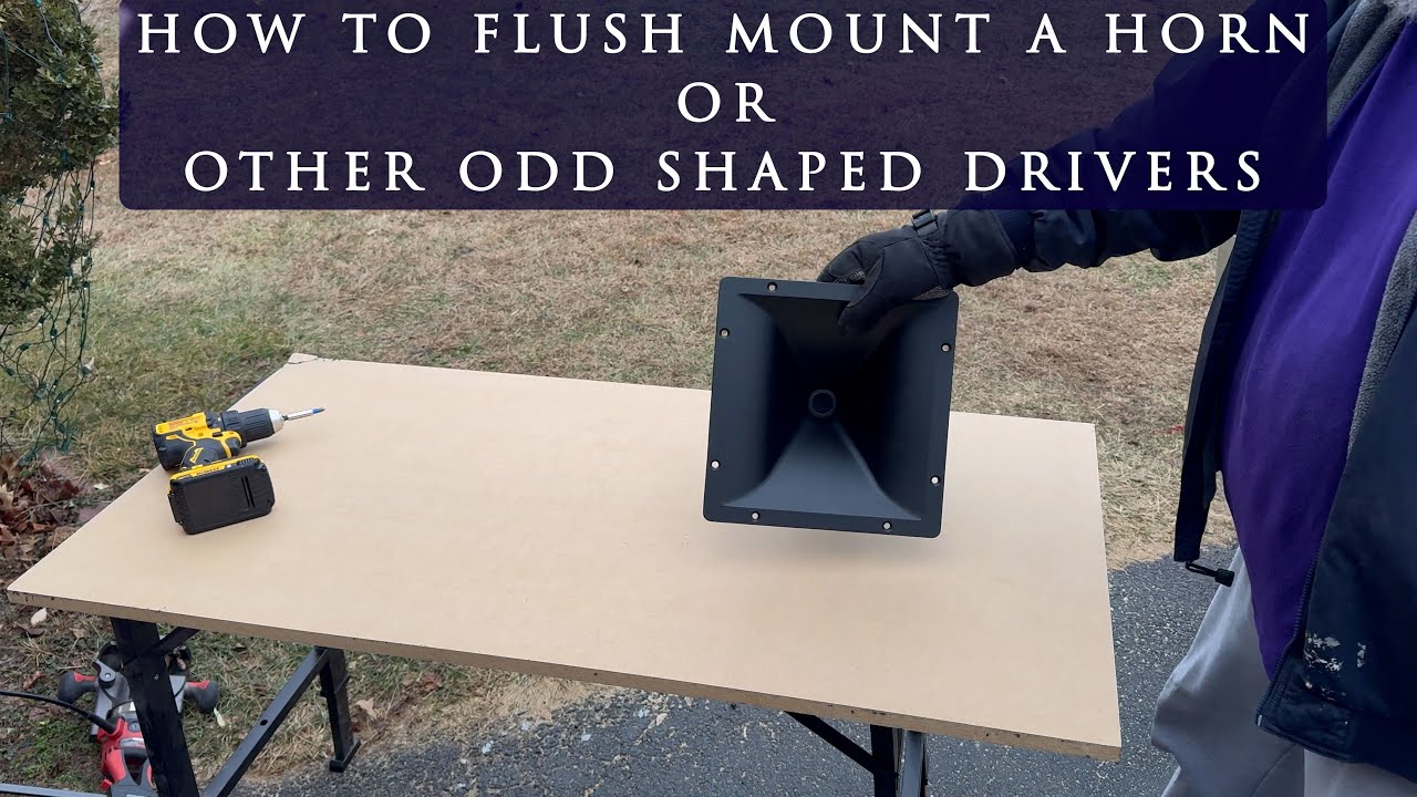 How to flush mount a horn in speaker enclosure - YouTube