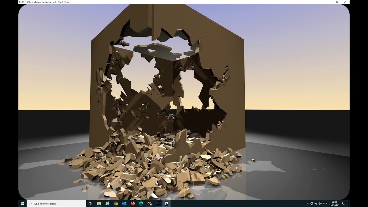 GPU PhysX fracture test - YouTube