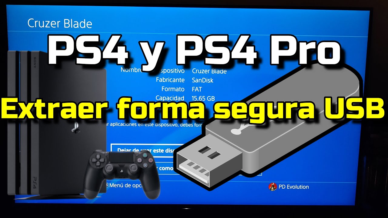 Cómo extraer unidad usb de forma segura de PS4 y PS4 Pro - Tutorial ...
