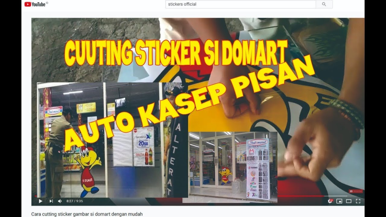 Cara cutting sticker gambar si domart dengan mudah - YouTube