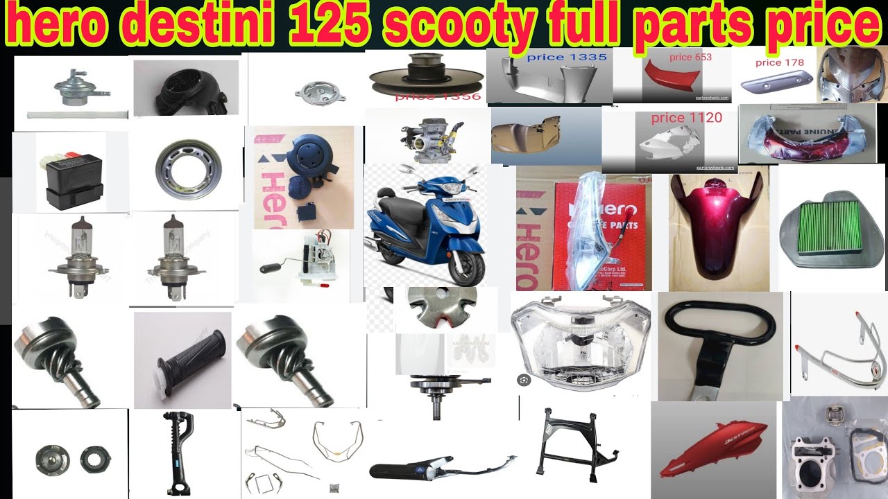 Hero destini 125 scooty full parts price body parts price hero destini ...
