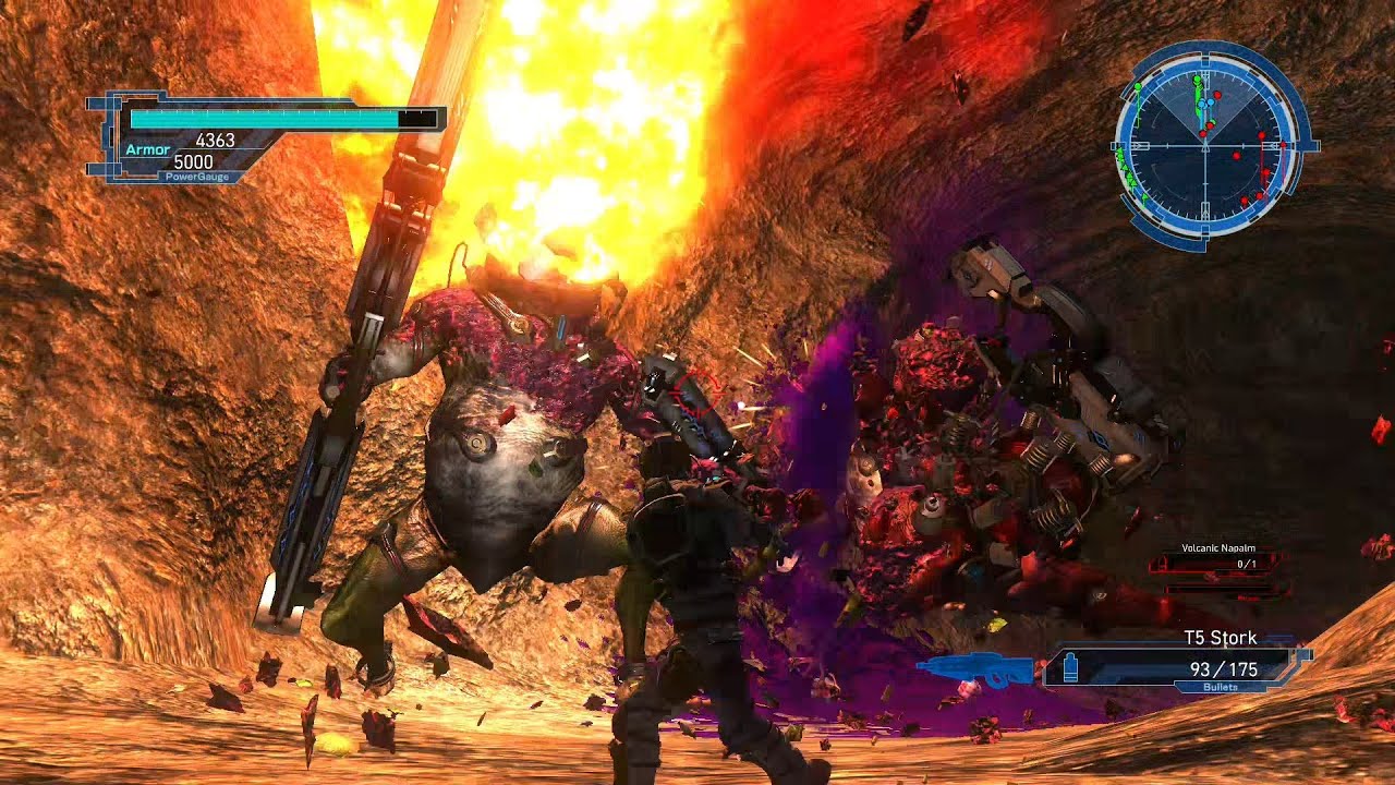 EDF Earth Defense Force 5 M 32 Cave Invasion Stage 1 - Ranger Inferno ...