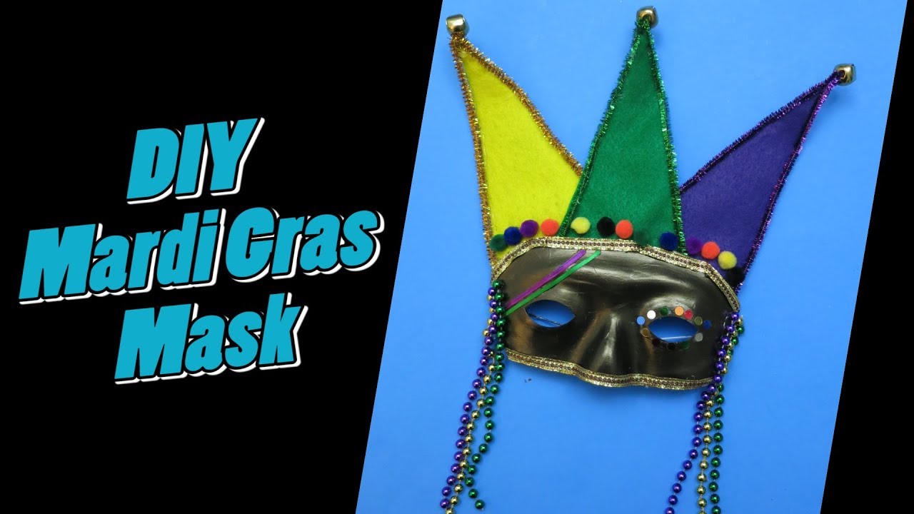 🎺How to Make a ⚜️Mardi Gras⚜️ Mask for Fat Tuesday 🎷 DIY Tutorial - YouTube