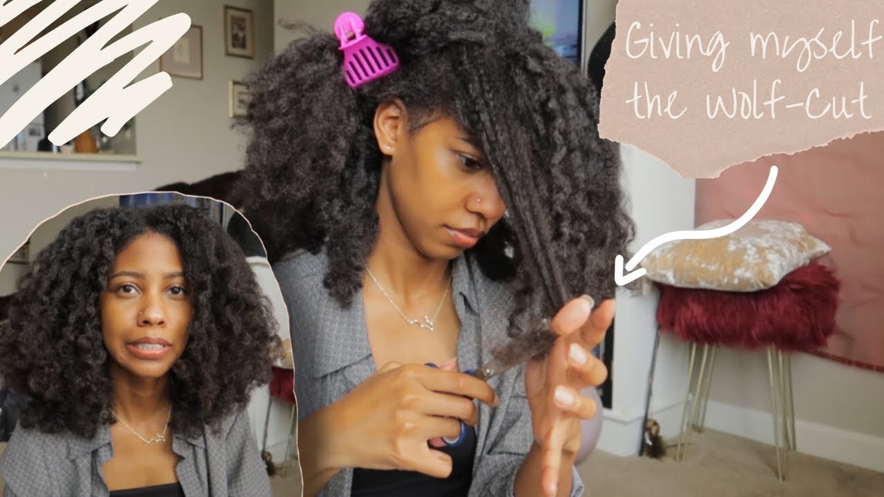 Wolf Cut on Type 4 hair | Deva Cut | Heart Shape Natural Hair - YouTube